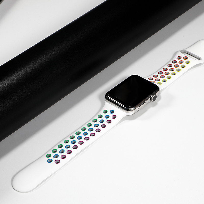 PrideOutlet > Jewelry > Apple Watch Band - LGBT Rainbow Design Silicone ...
