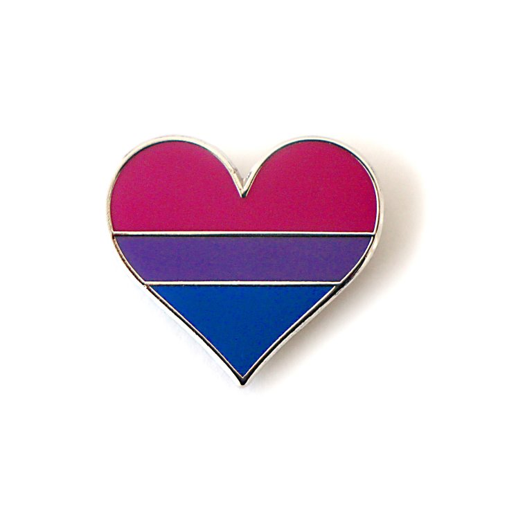 PrideOutlet > Lapel Pins > Bisexual Pride Heart Lapel Pin